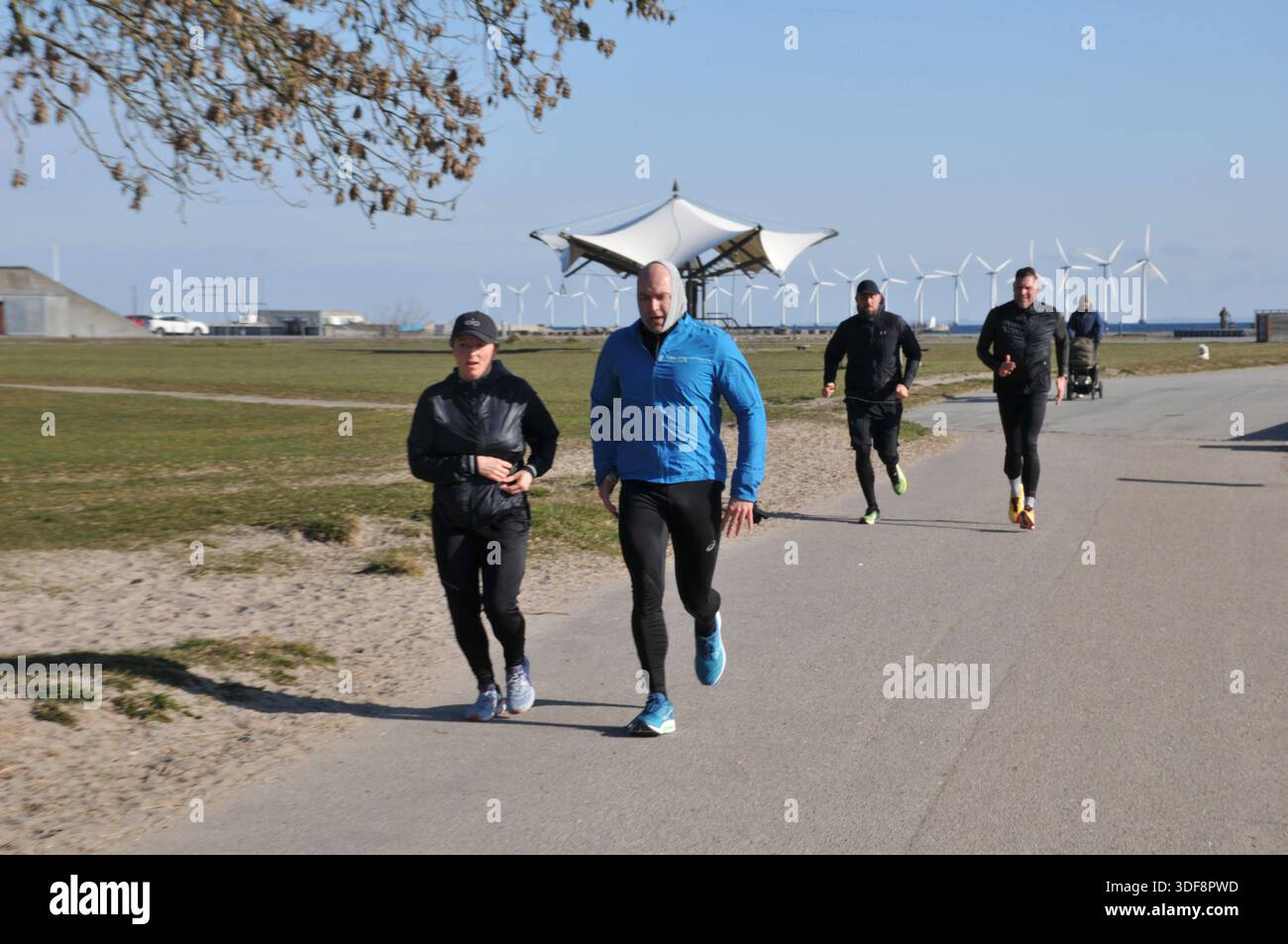Kastrup/Copenhagen /Denmark/06 April 2023/Wind trubines on danish shore ...