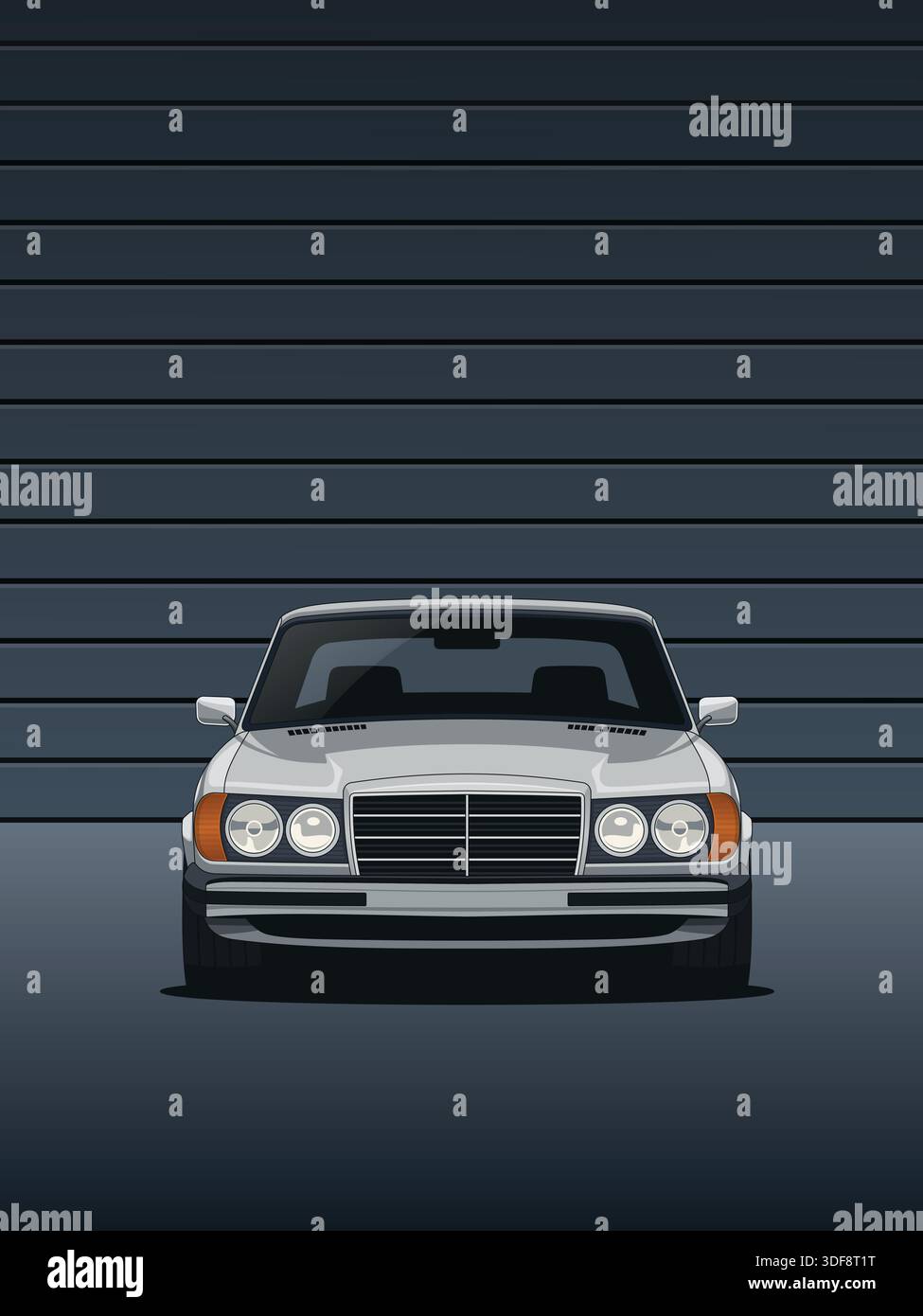 Silver mercedes benz Stock Vector Images - Alamy