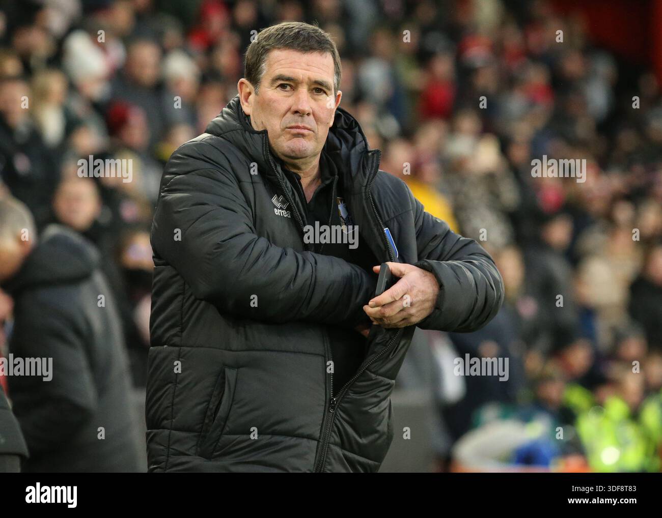 Nigel Clough manager of Mansfield Town during the Emirates FA Cup Third ...