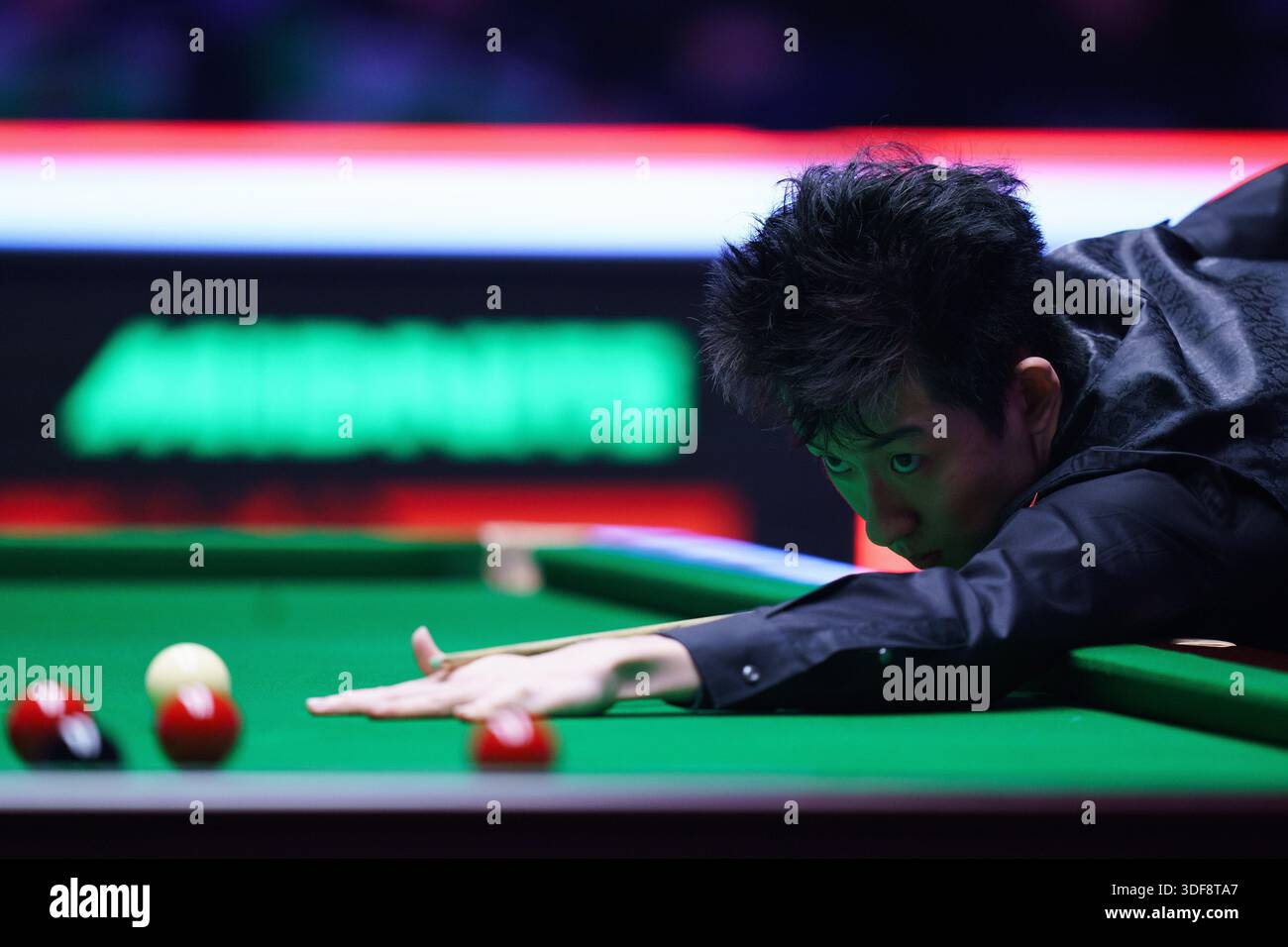 Wu Yize during the round one match between Shaun Murphy and Wu Yize at ...