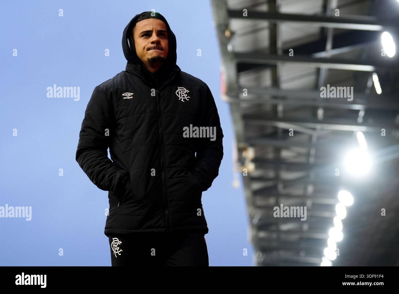 Rangers' Max Aarons ahead of the William Hill Premiership match at the ...