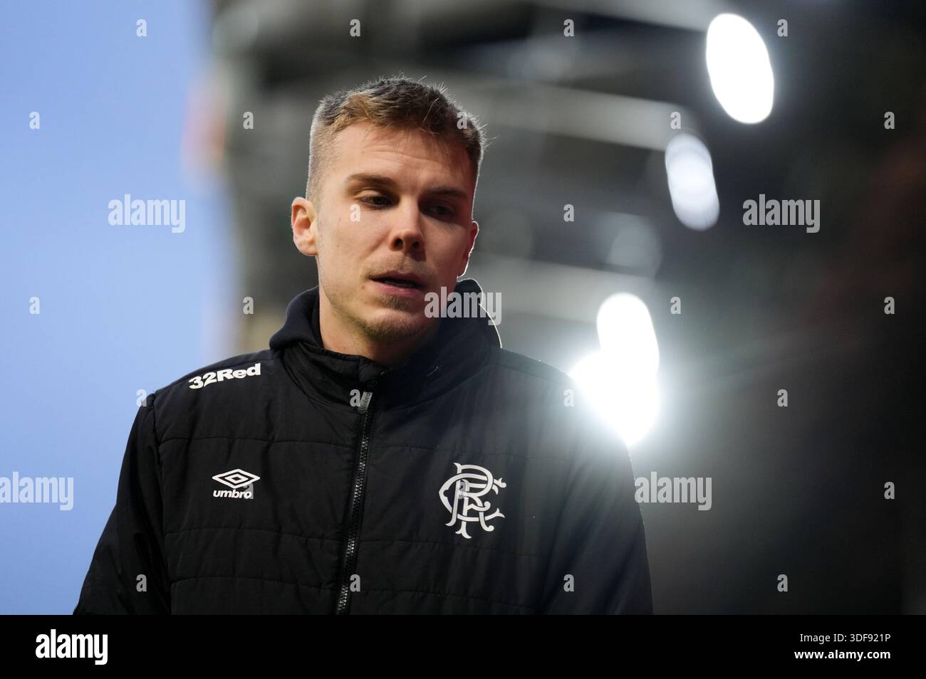 Rangers' Oliver Antman ahead of the William Hill Premiership match at ...