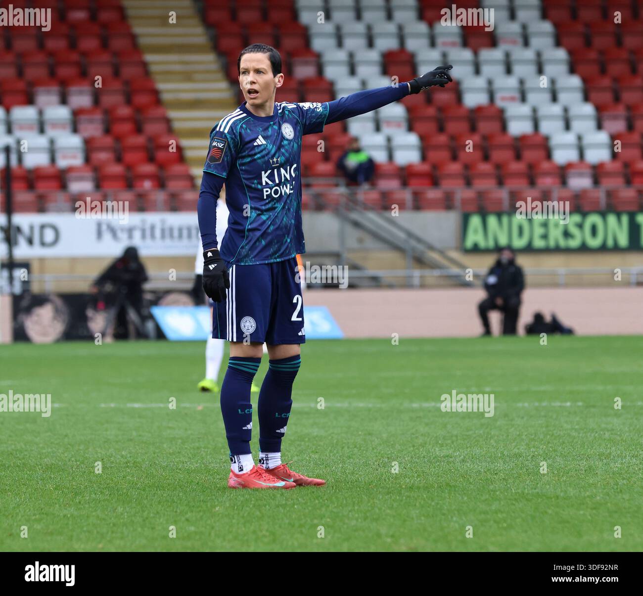 Ashleigh Neville (Leicester 29) in her first match for the Foxes ...