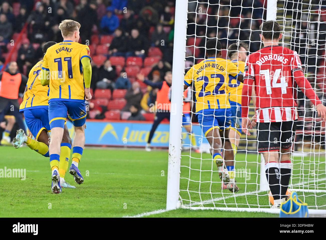 Rhys Oates of Mansfield Town scores to make it 4-1 during the Sheffield ...