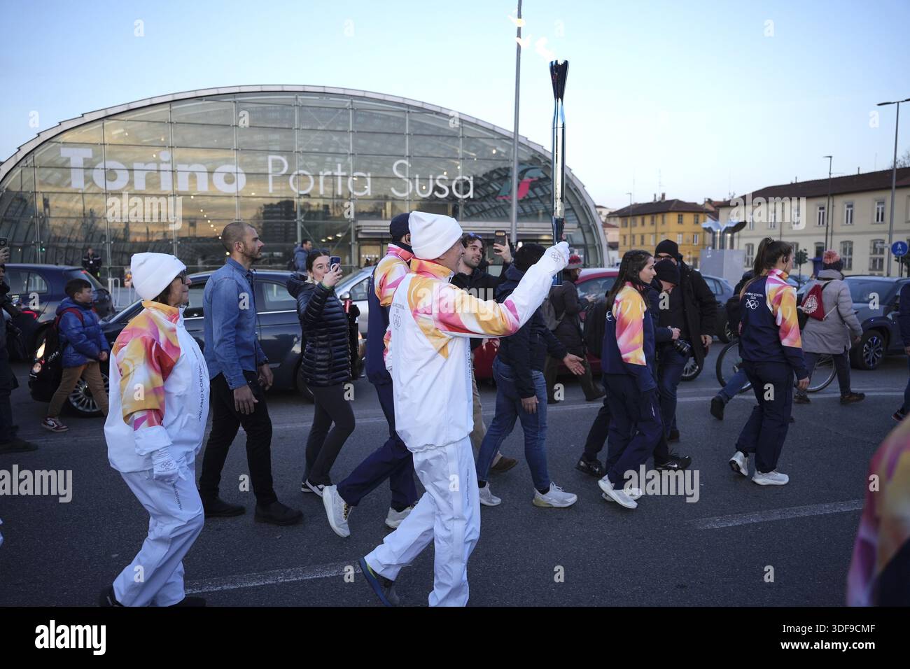 Turin, the arrival of the Milan-Cortina 2026 Olympic Flame, through the ...