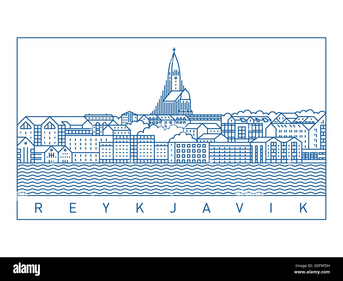 Hallgrimskirkja reykjavik Stock Vector Images - Alamy