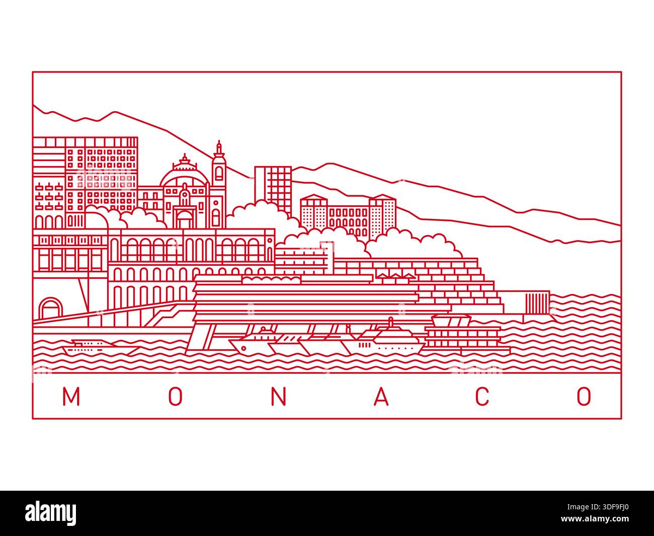 Monaco old town Stock Vector Images - Alamy