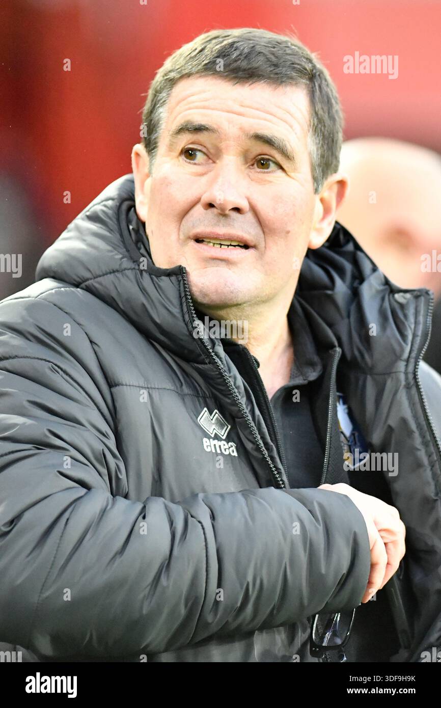 Nigel Clough Manager of Mansfield Town. Sheffield United v Mansfield ...