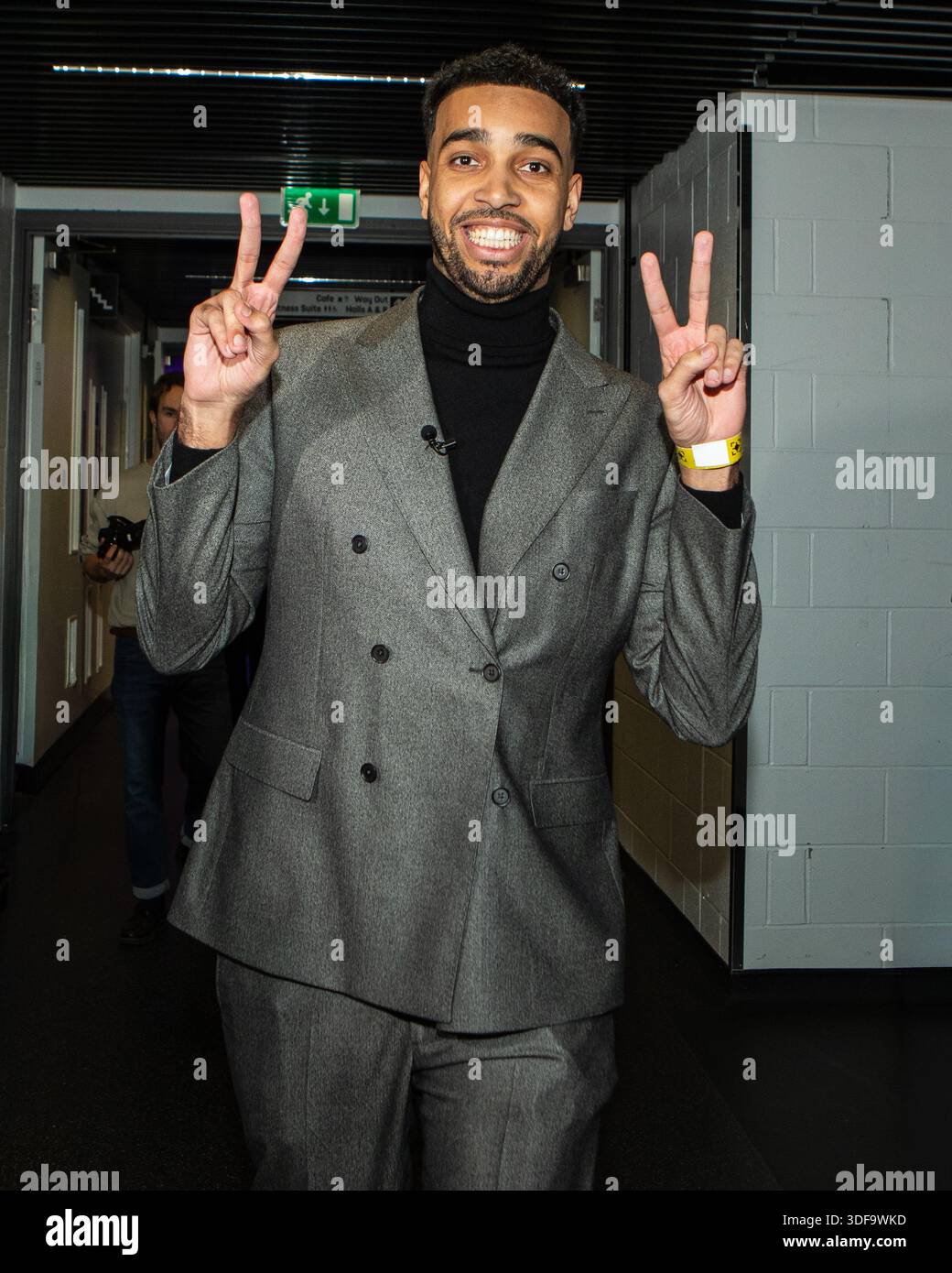 Niko Omilana celebrates NDL victory at Ballers League Stock Photo - Alamy