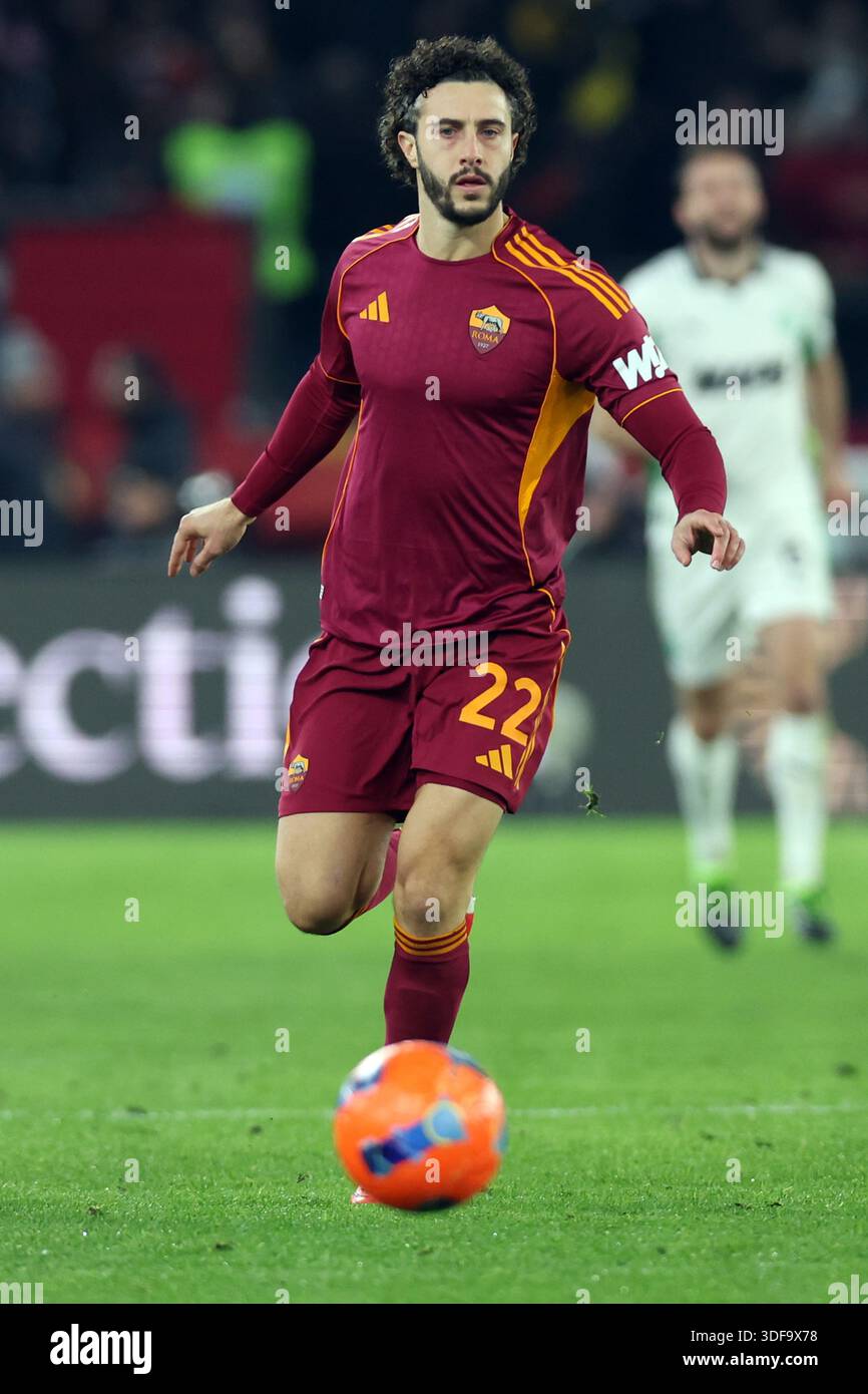 Mario Hermoso of A.S. Roma seen in action during the Serie A Enilive ...