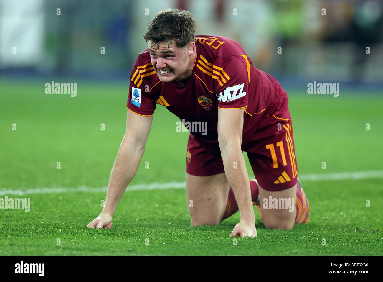 Rome, Italy. 10th Jan, 2026. Evan Ferguson of A.S. Roma seen during the ...