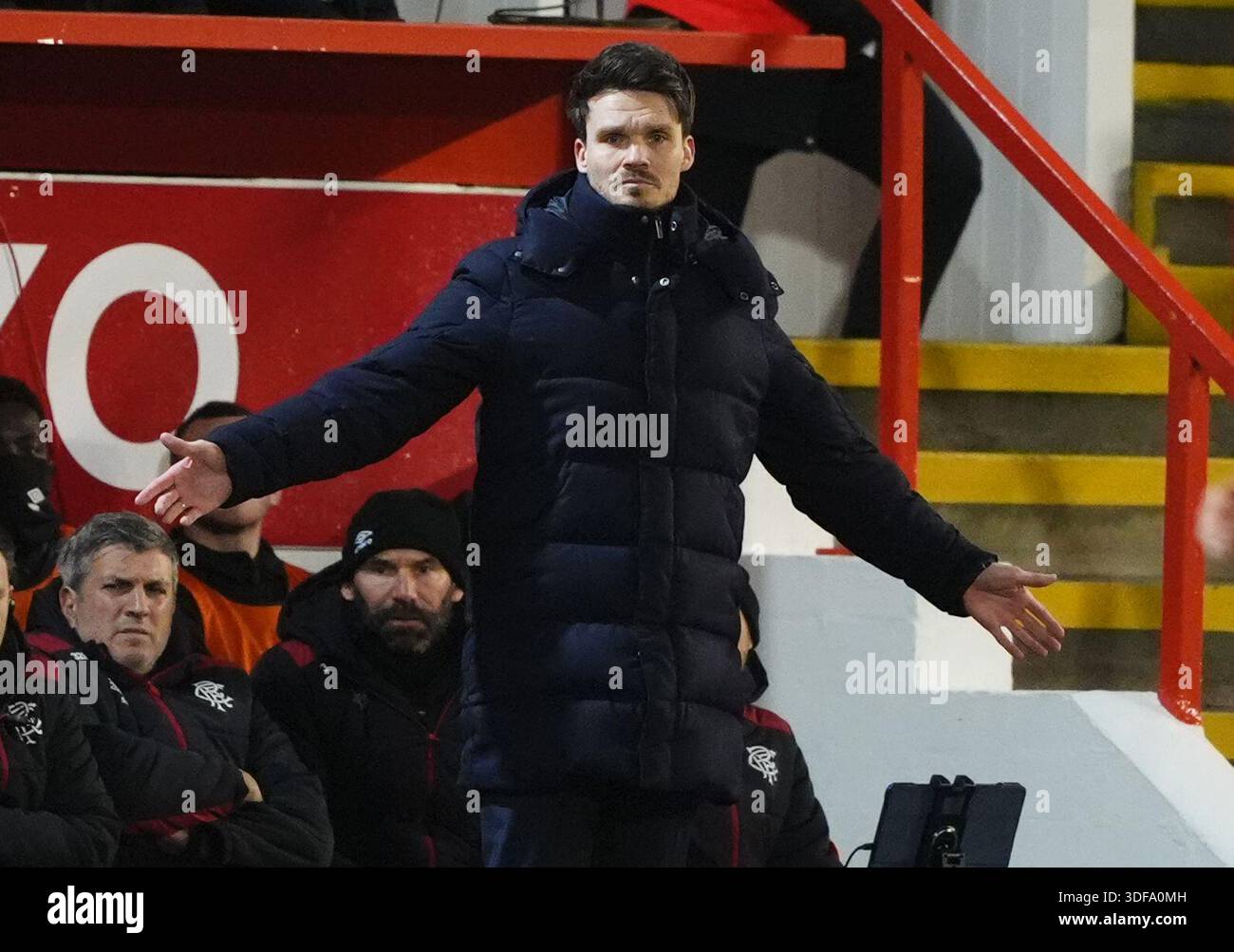 Rangers manager Danny Rohl during the William Hill Premiership match at ...