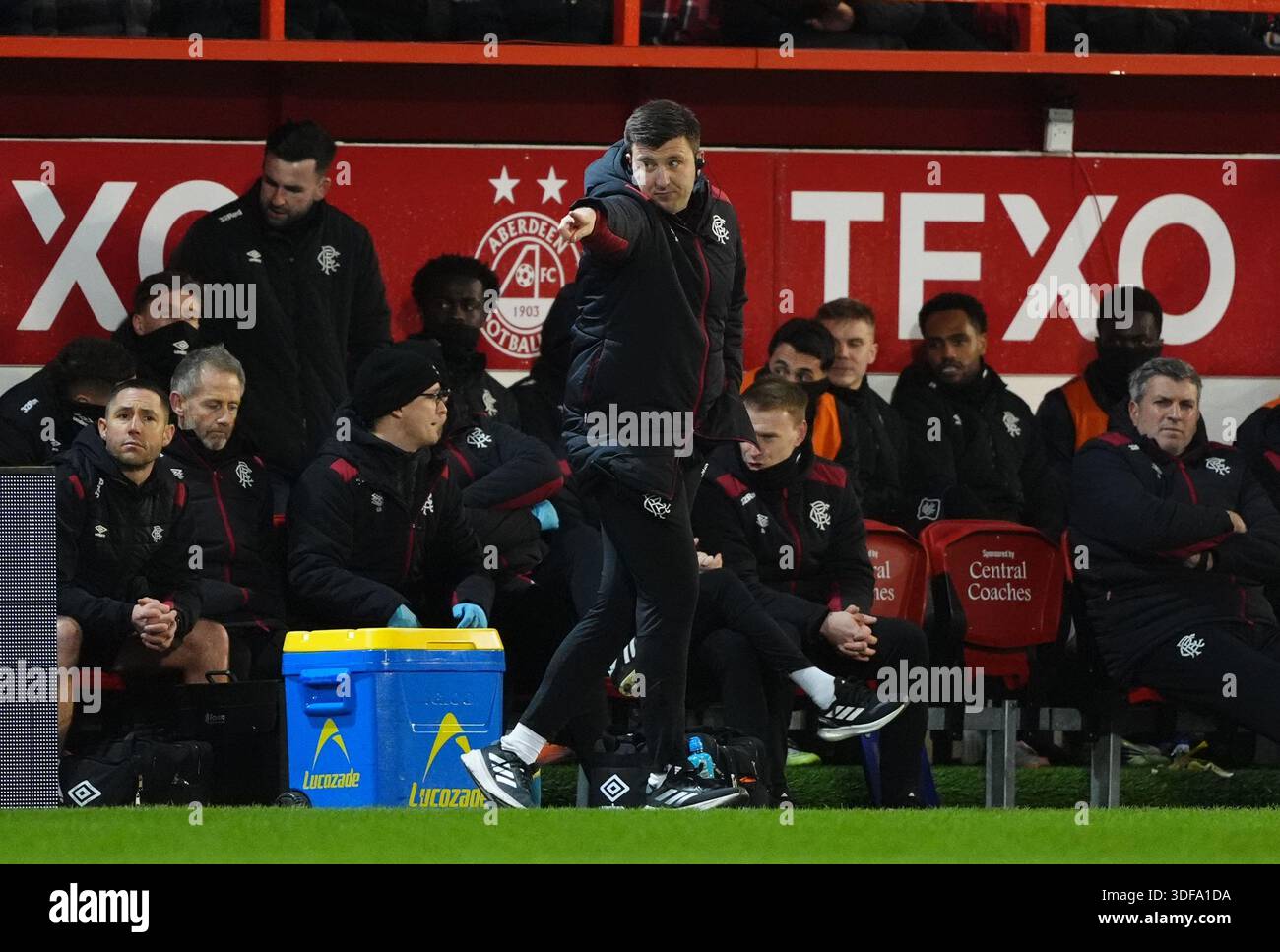 Rangers' set piece coach Scott Fry during the William Hill Premiership ...
