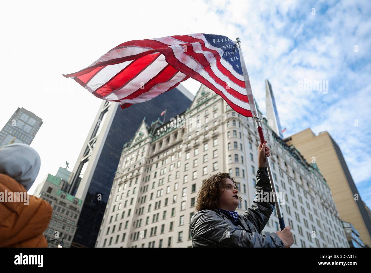 People demonstrate during a protest against war in Venezuela and ...
