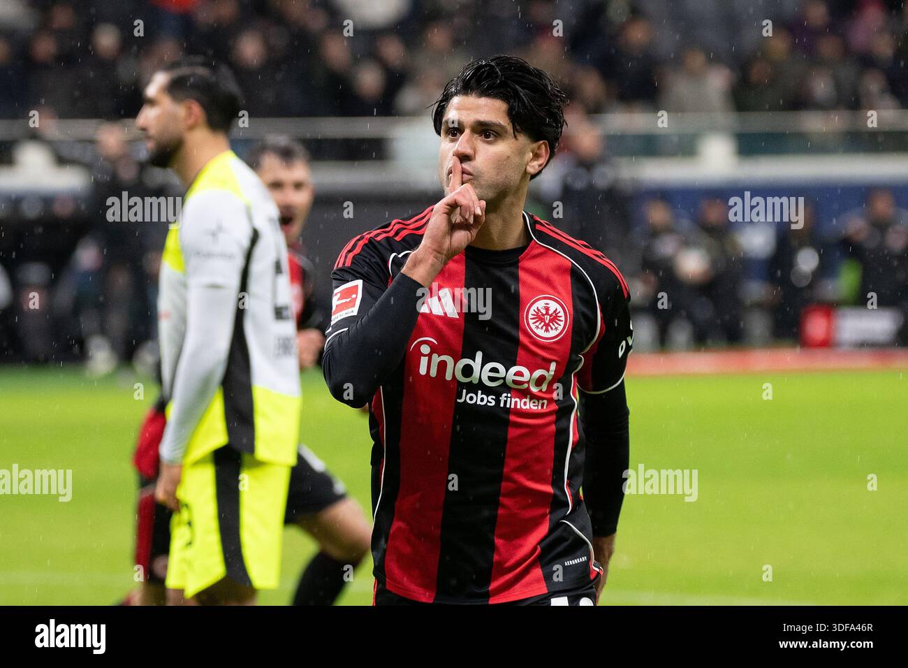 Mahmoud Dahoud (Eintracht Frankfurt) celebrate the goal 3:2 during the ...