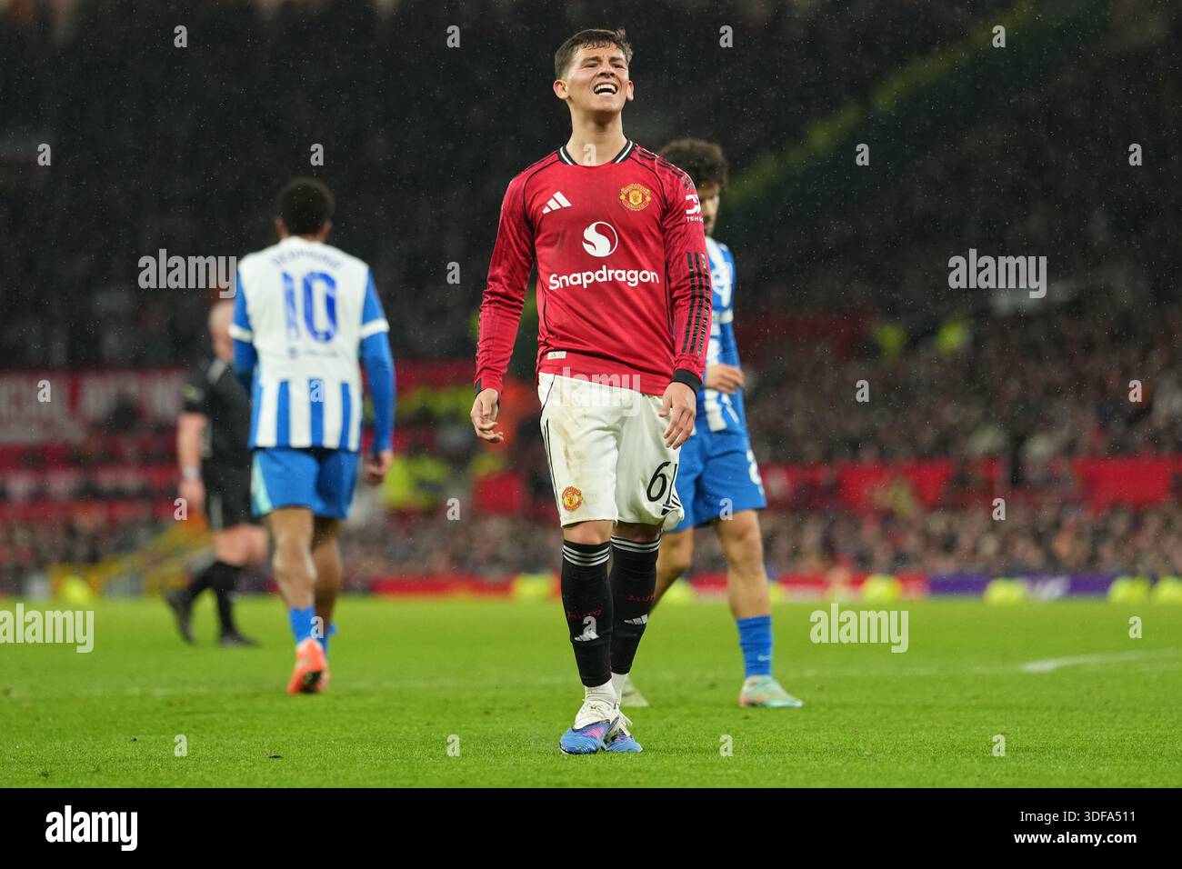 Manchester United's Lisandro Martinez reacts during the FA Cup third ...