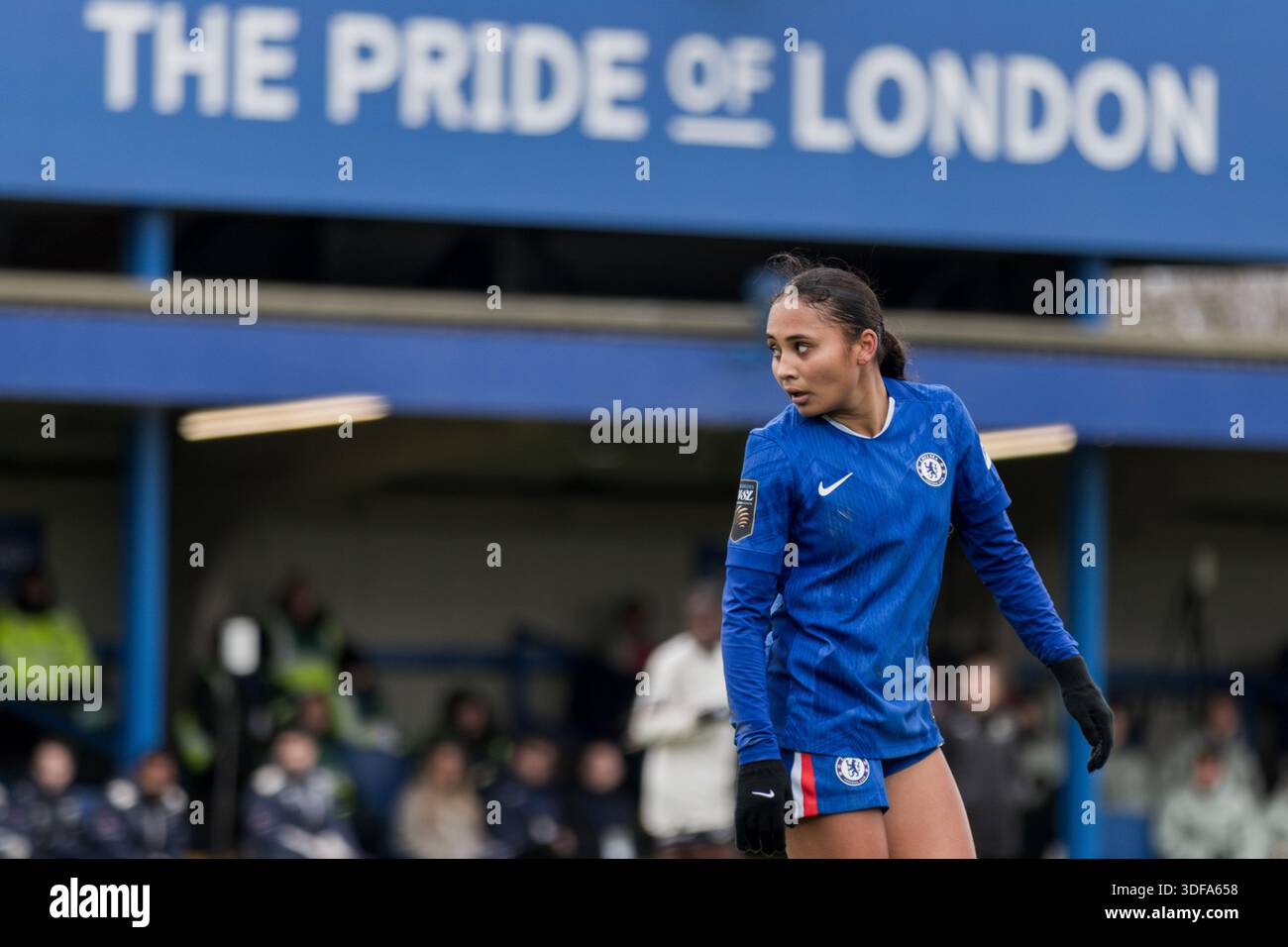 London, UK. 11th Jan 2026. Alyssa Thompson of Chelsea FC Women in ...