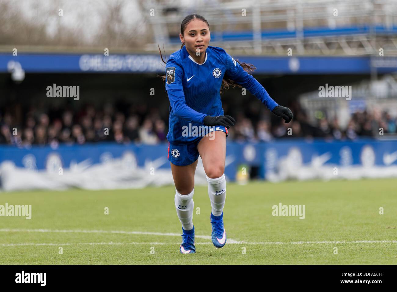 London, UK. 11th Jan 2026. Alyssa Thompson of Chelsea FC Women in ...