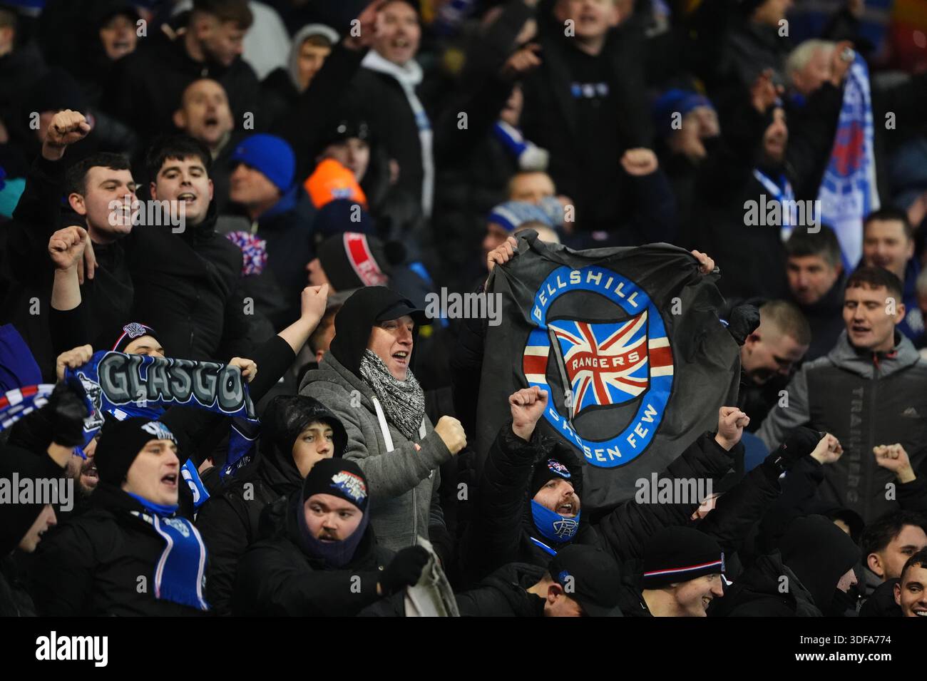 Rangers fans in the stands after the William Hill Premiership match at ...
