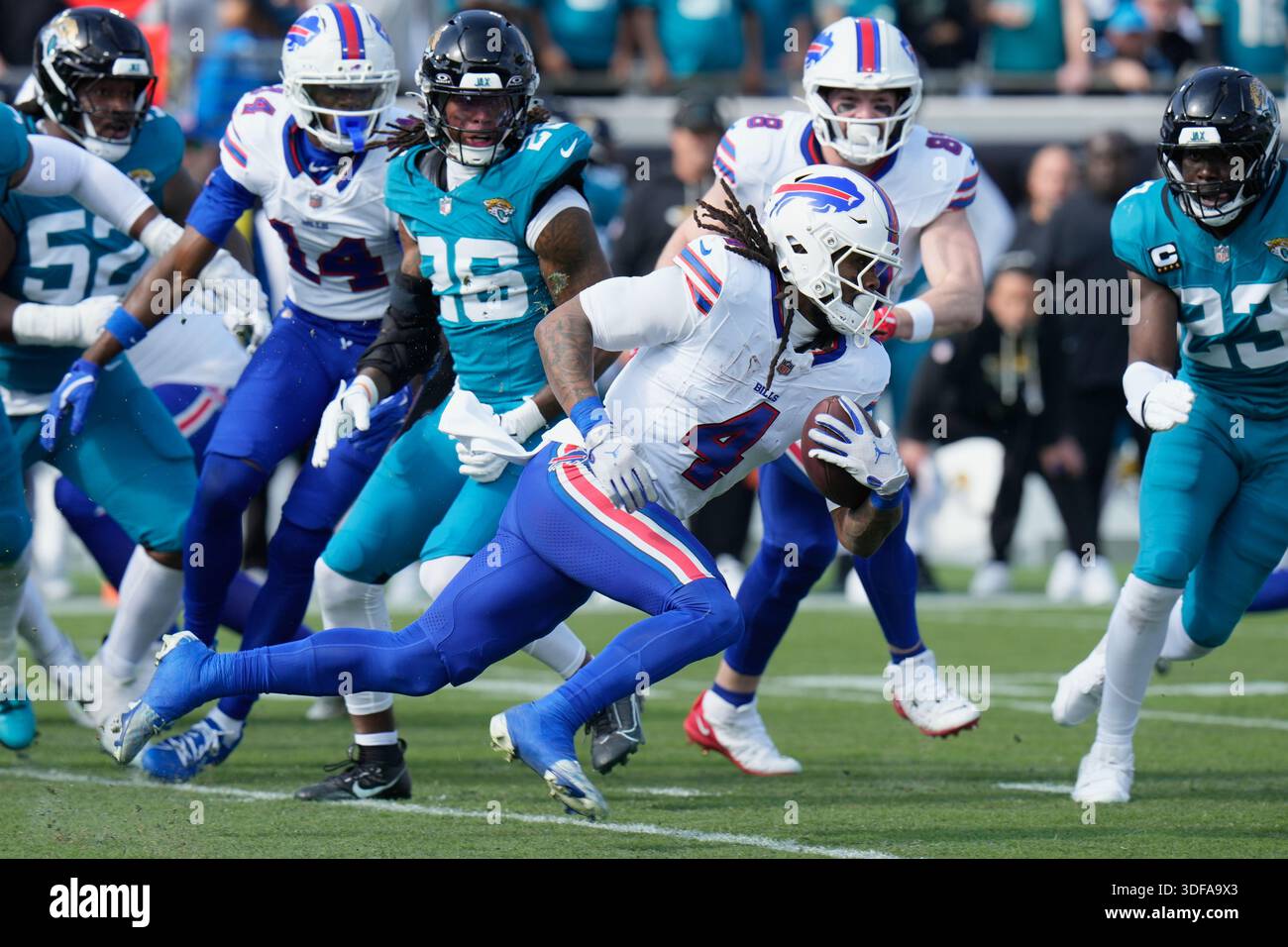 Buffalo Bills running back James Cook III runs the ball against the ...
