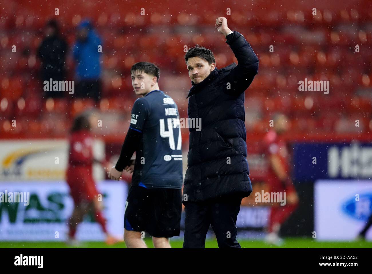 Rangers manager Danny Rohl celebrates after the William Hill ...