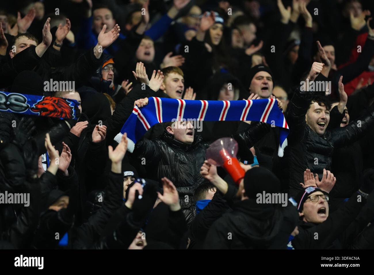 Rangers fans in the stands after the William Hill Premiership match at ...