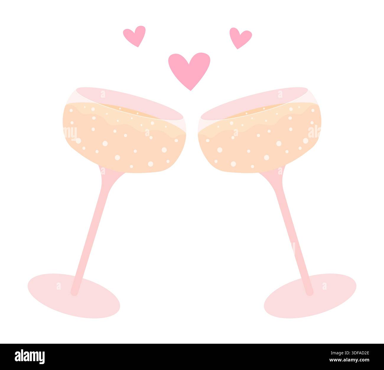 Sparkling wine two glasses Stock Vector Images - Alamy