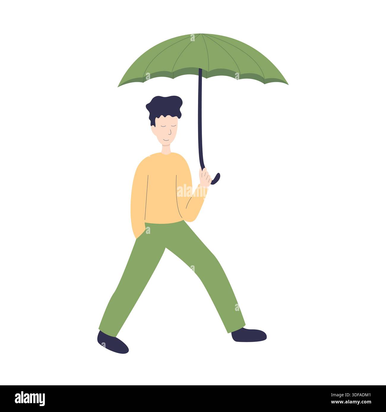 Man walking in autumn Stock Vector Images - Alamy