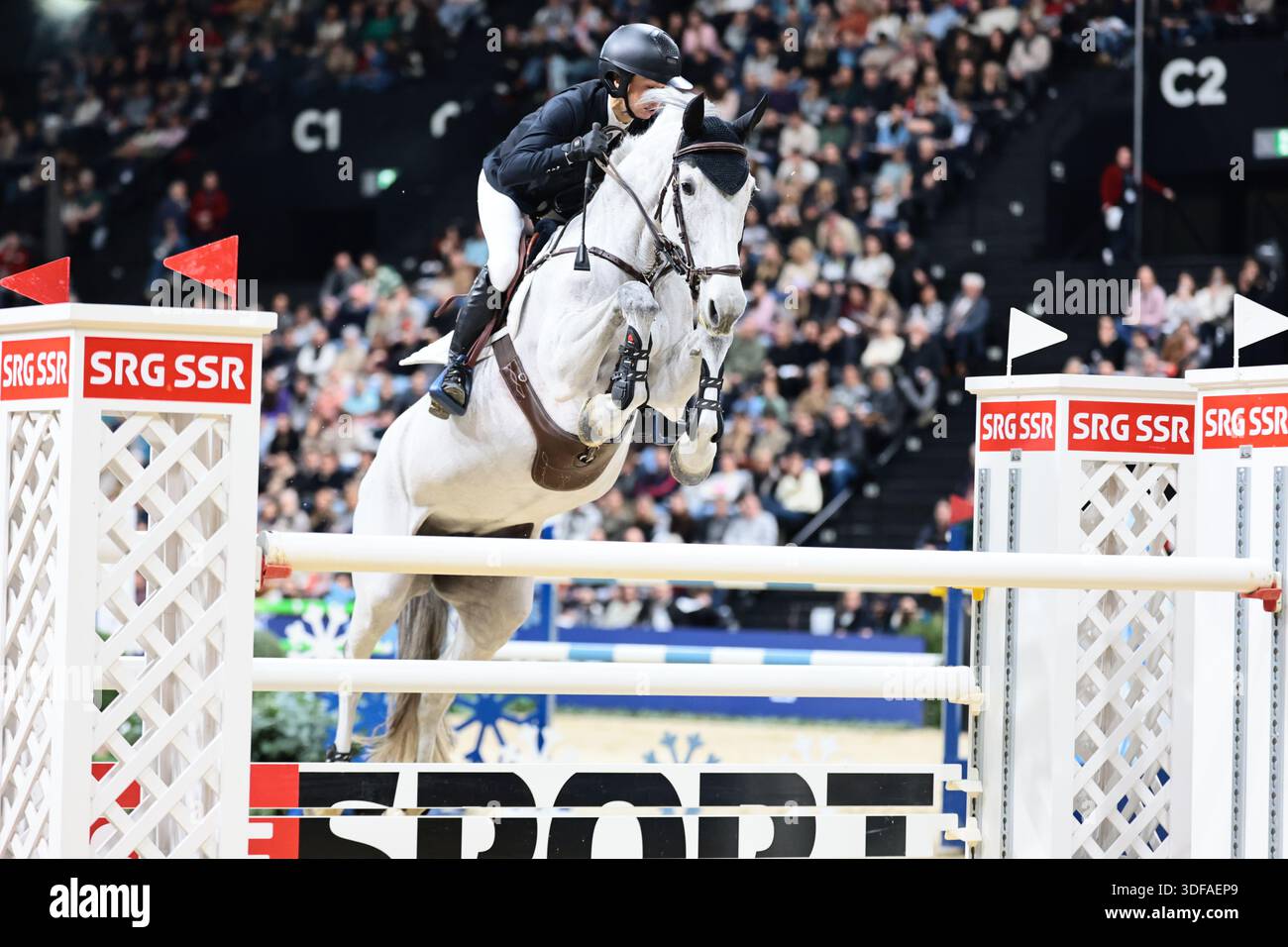 Anna-Julia Kontio of Finland with Cayadina during the CSI5*, 1.60m ...