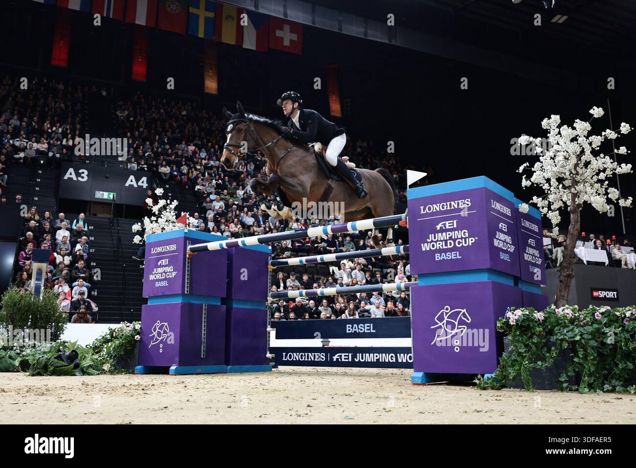 Dominik Fuhrer of Switzerland with Ghost during the CSI5*, 1.60m ...