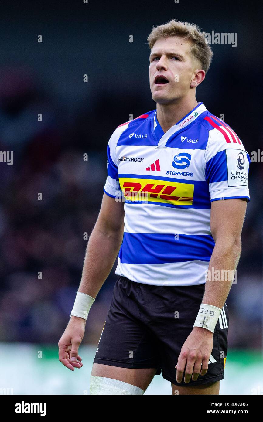 London, England, UK, 11 January 2026. Jurie Matthee of DHL Stormers ...