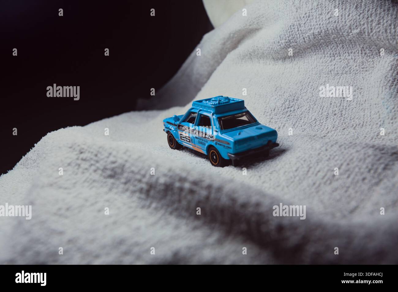Mantova, Italy - 10TH JANUARY 2025 - Matchbox replica of a 1970 Datsun ...