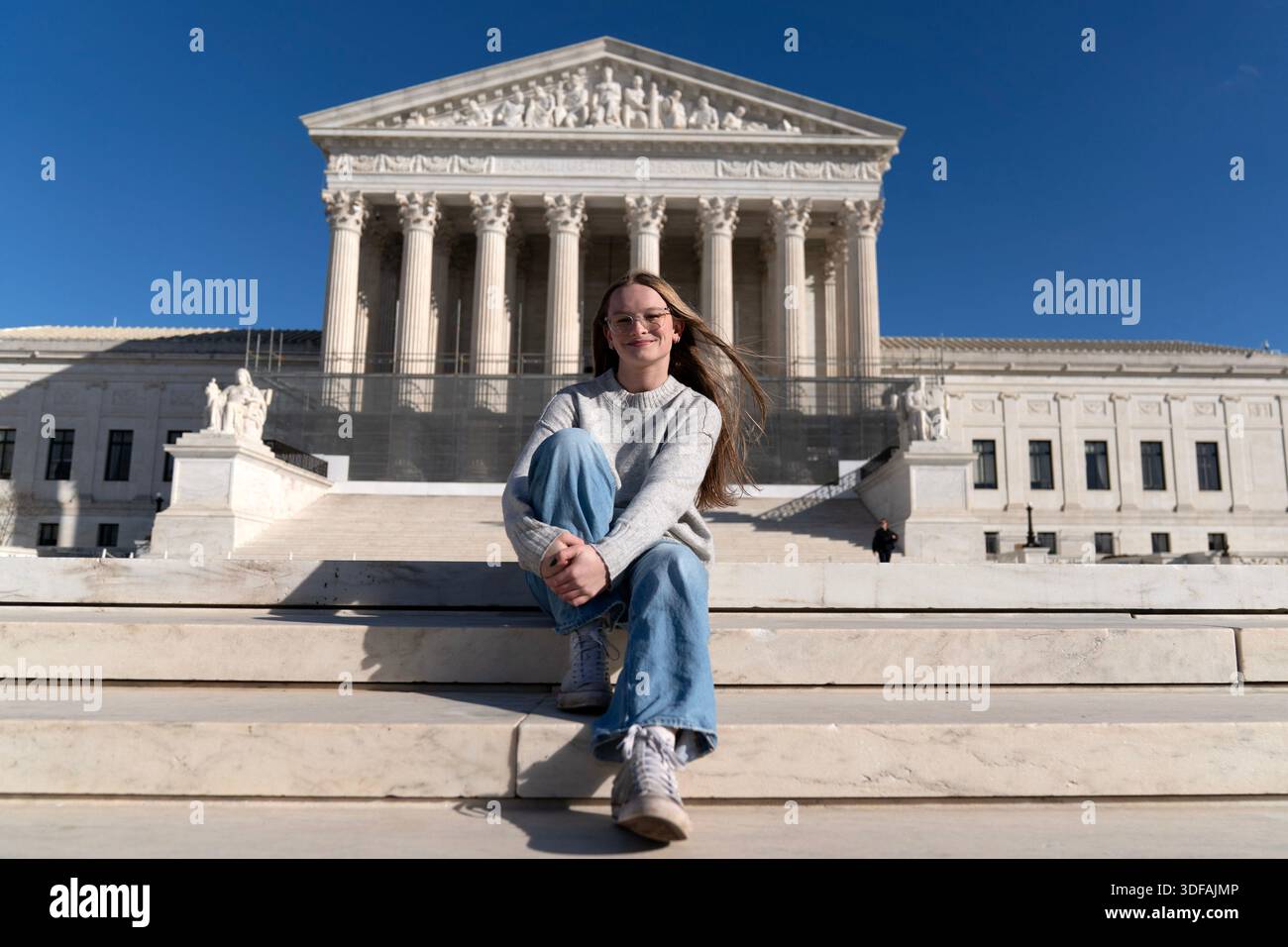 Becky Pepper-Jackson poses for a photograph outside of the U.S. Supreme ...