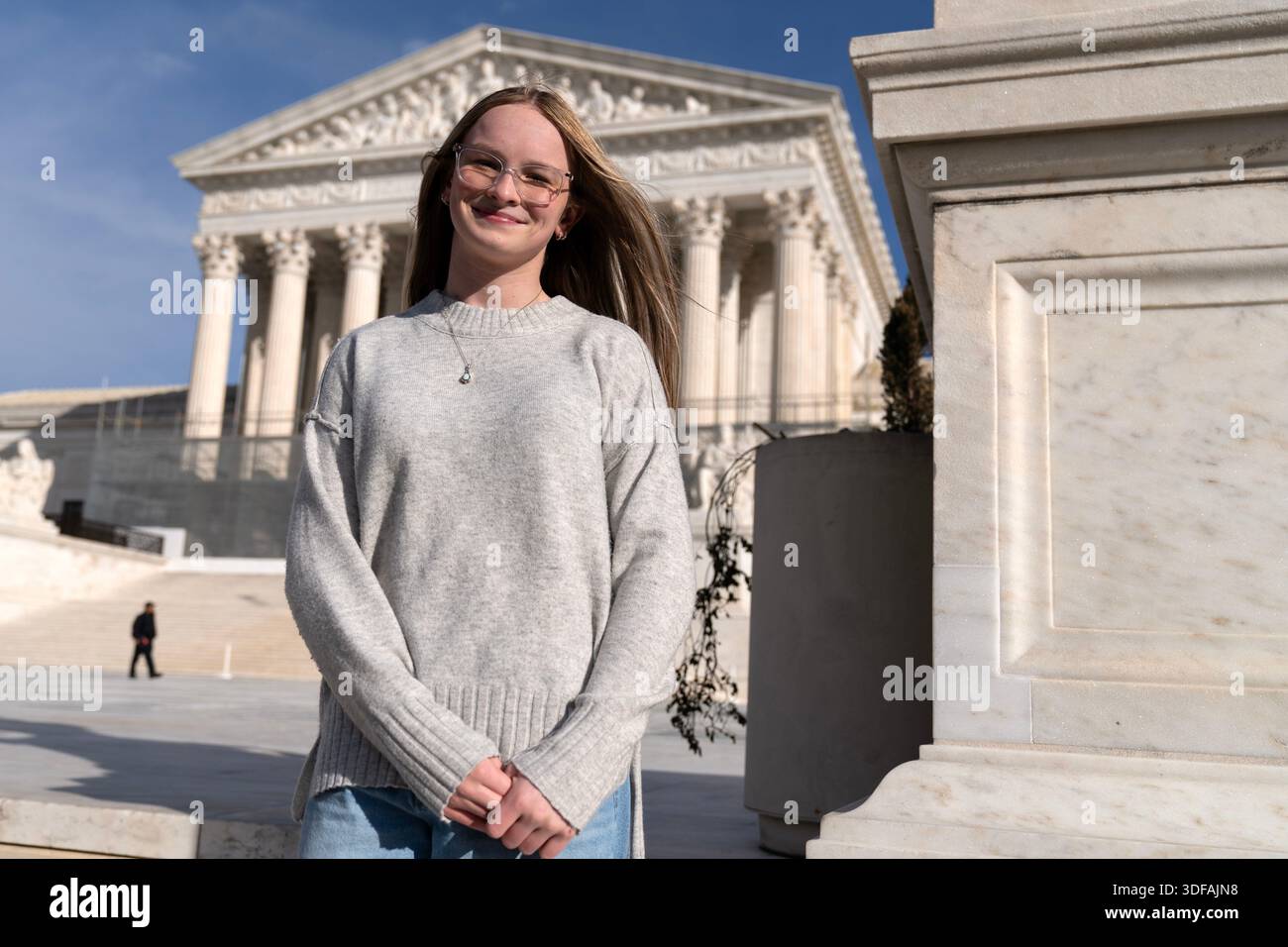 Becky Pepper-Jackson poses for a photograph outside of the U.S. Supreme ...