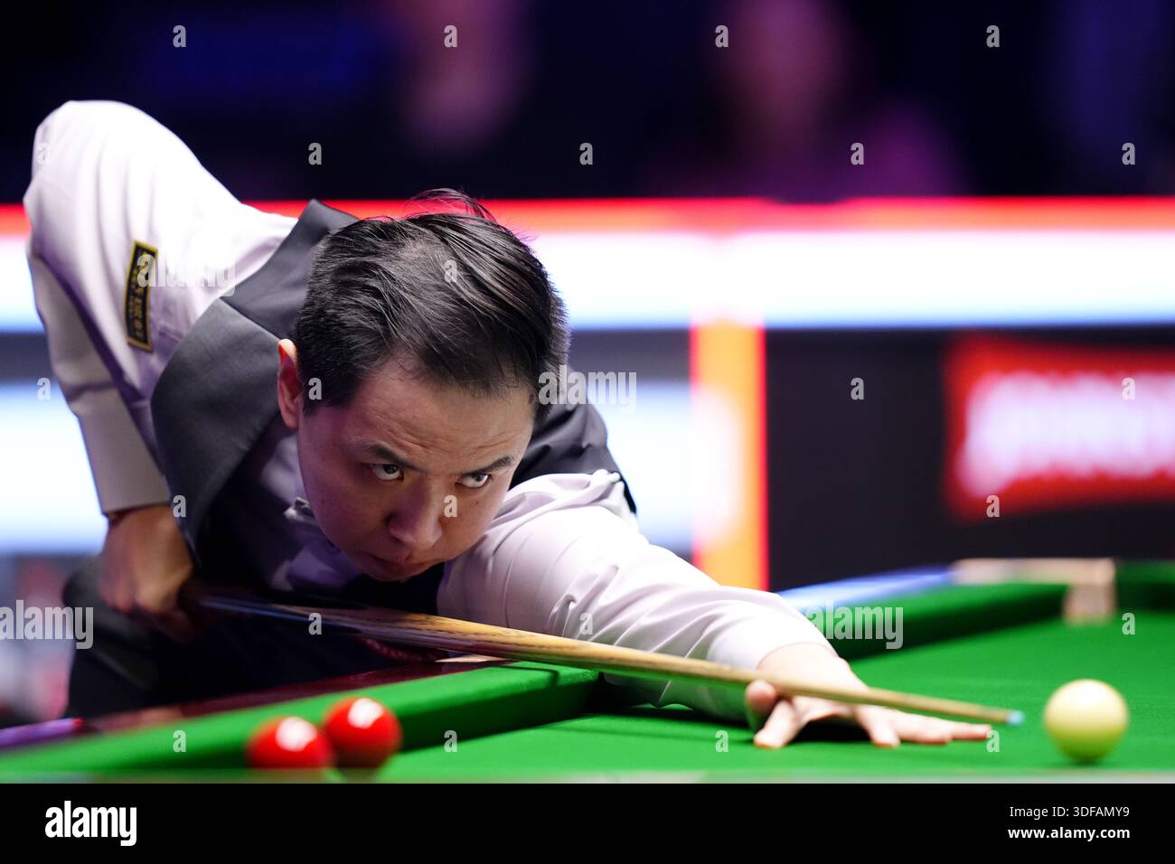 Xiao Guodong during their match against Mark Selby on day one of the ...