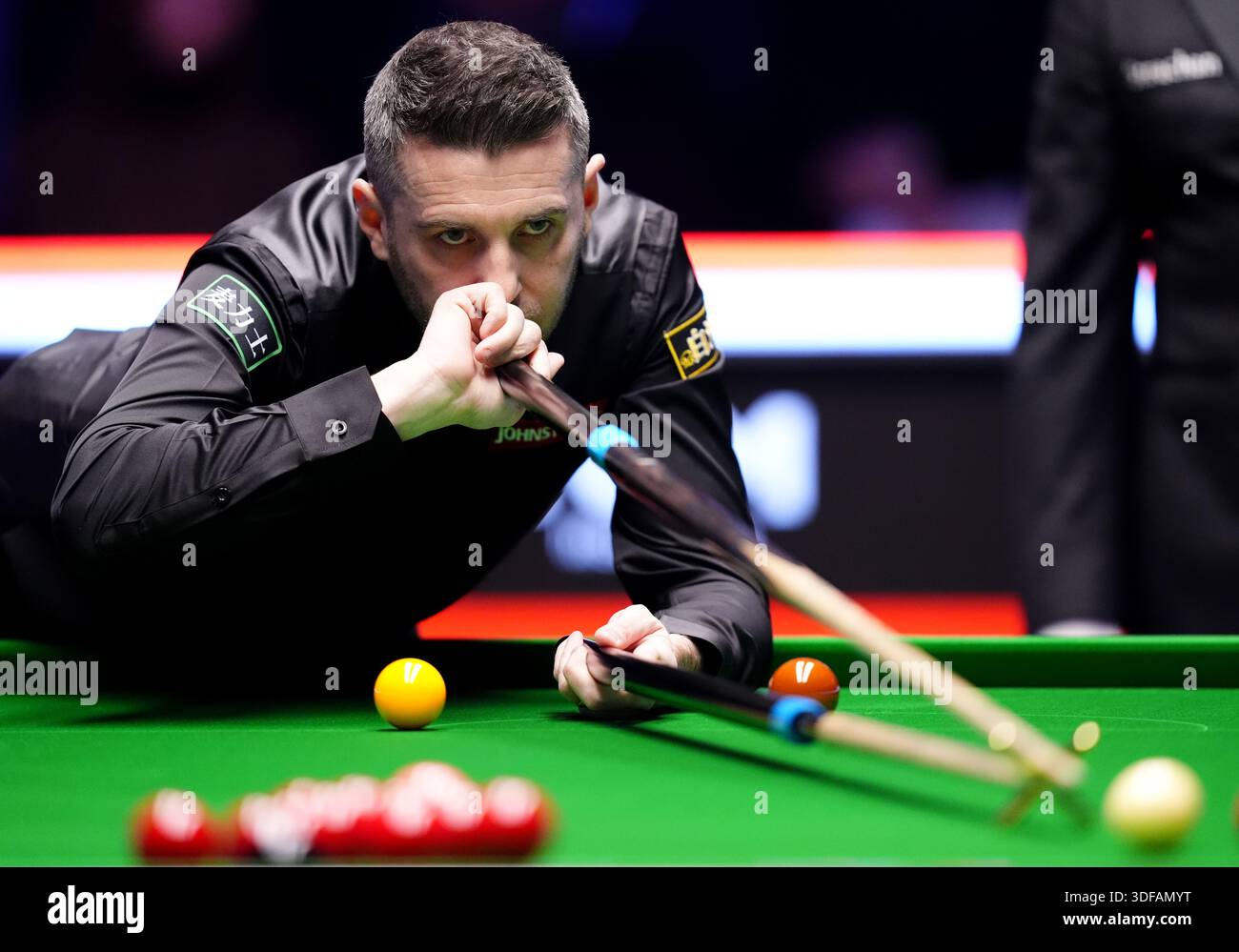 Mark Selby during their match against Xiao Guodong on day one of the ...