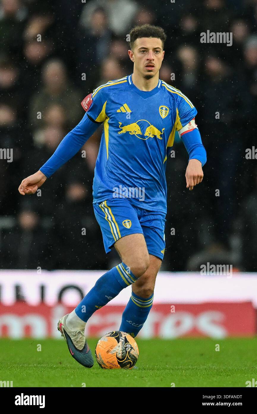 Ethan Ampadu of Leeds United during the Emirates FA Cup Third Round ...