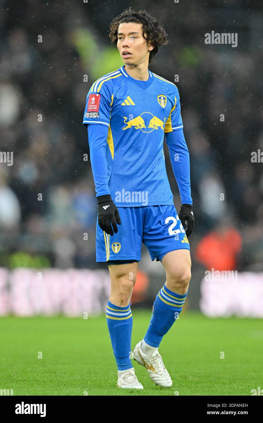 Ao Tanaka of Leeds United during the Emirates FA Cup Third Round match ...