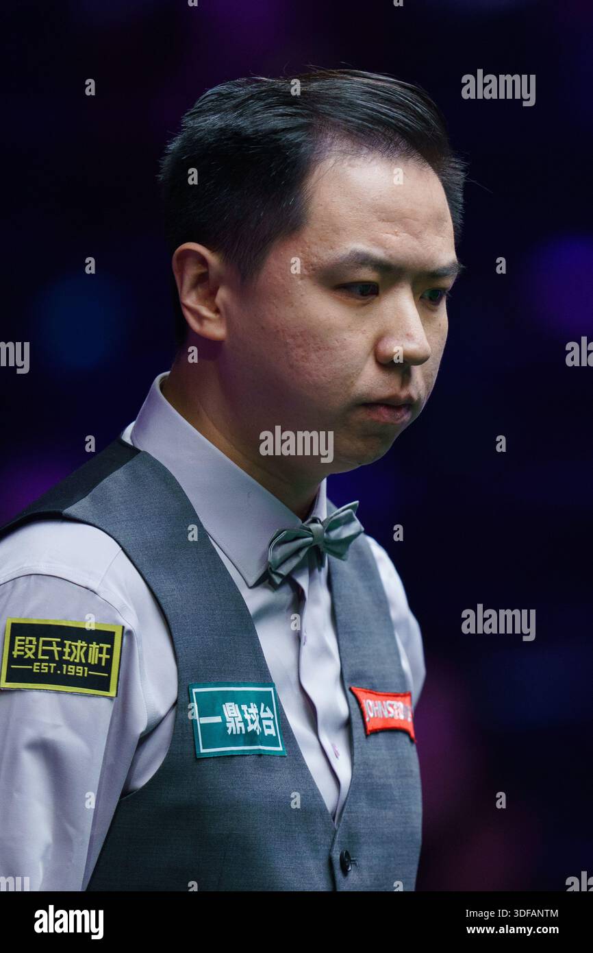Xiao Guodong during the round one match between Xiao Guodong and Mark ...