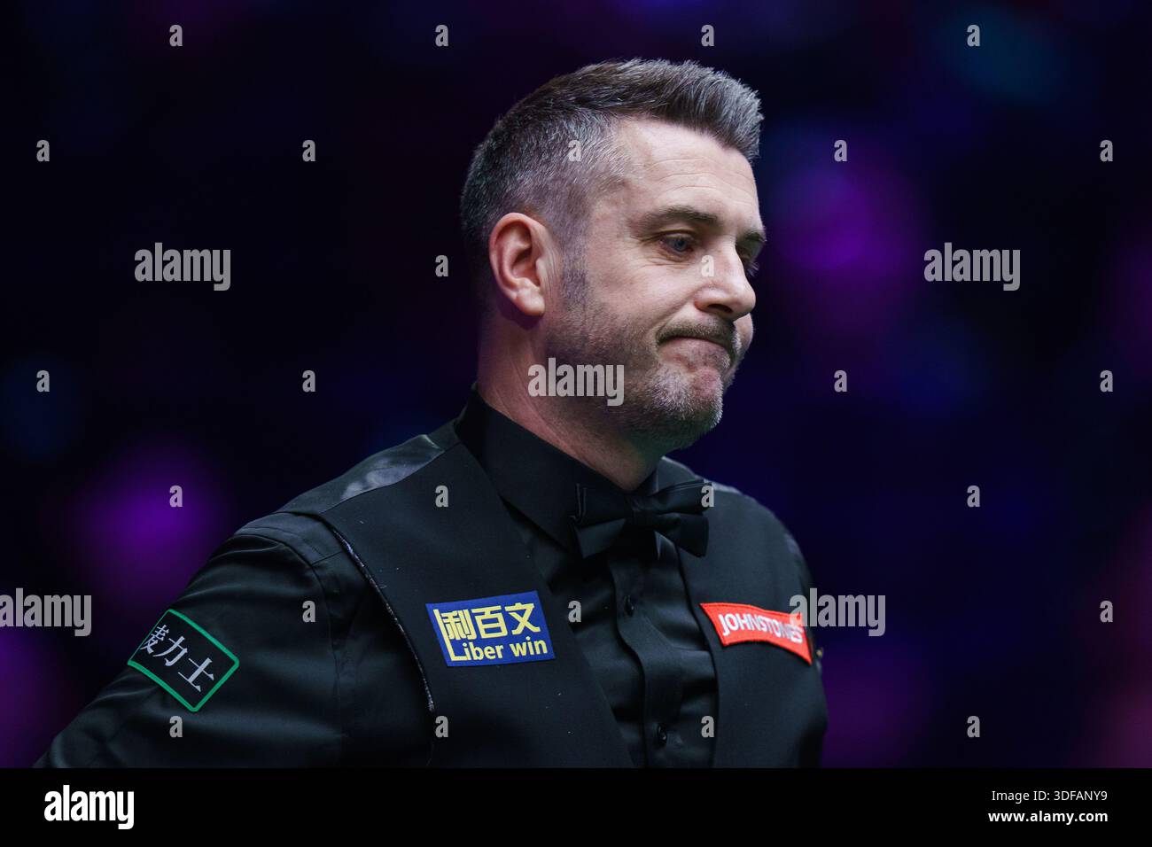 Mark Selby looks dejected during the round one match between Xiao ...