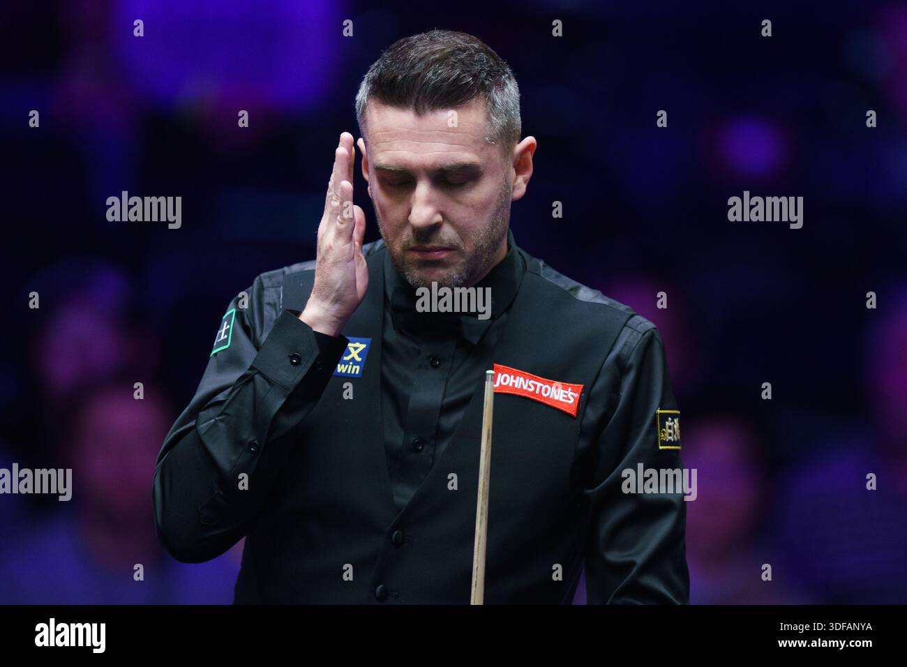 Mark Selby looks dejected during the round one match between Xiao ...