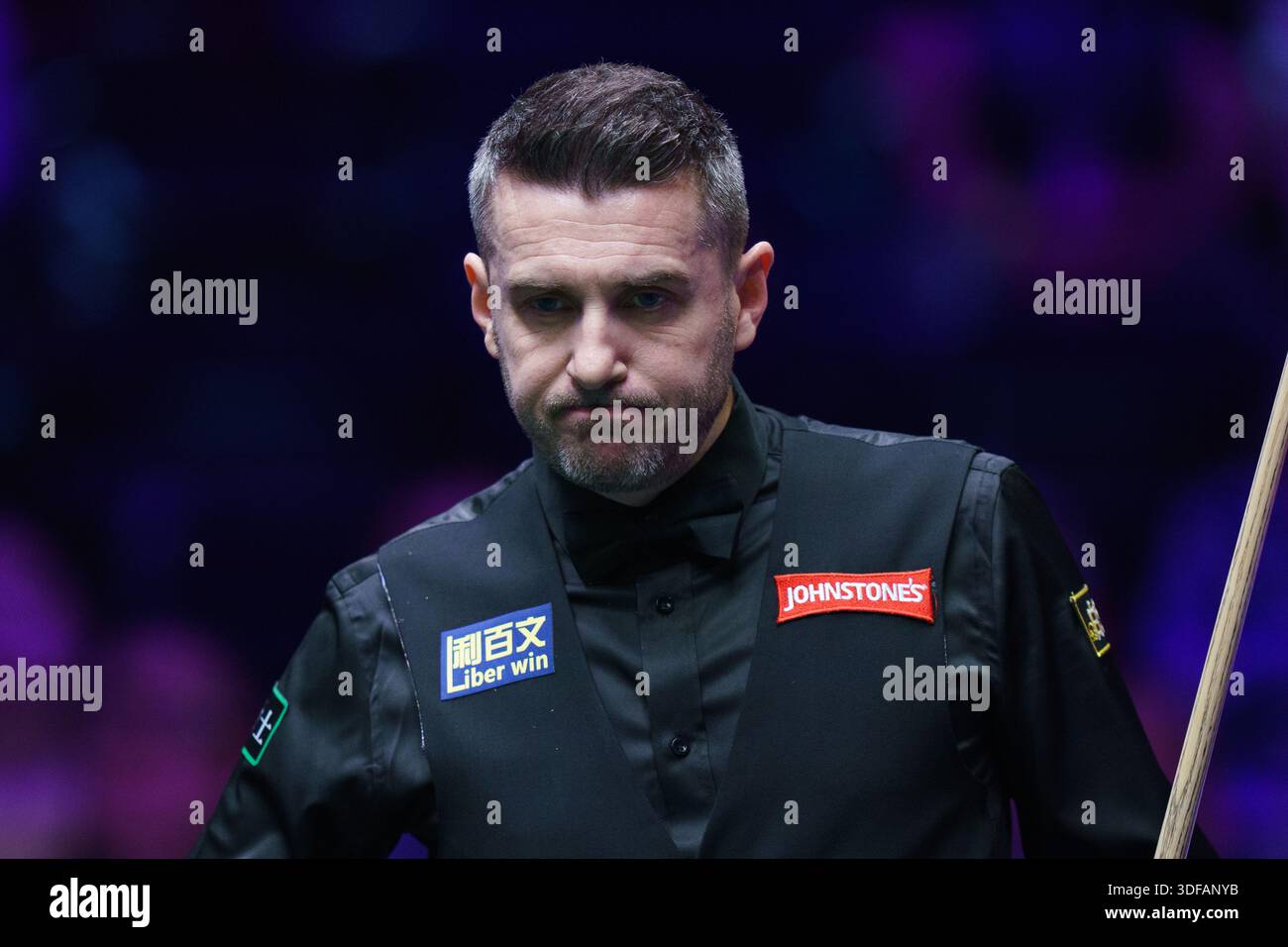 during the round one match between Xiao Guodong and Mark Selby at The ...