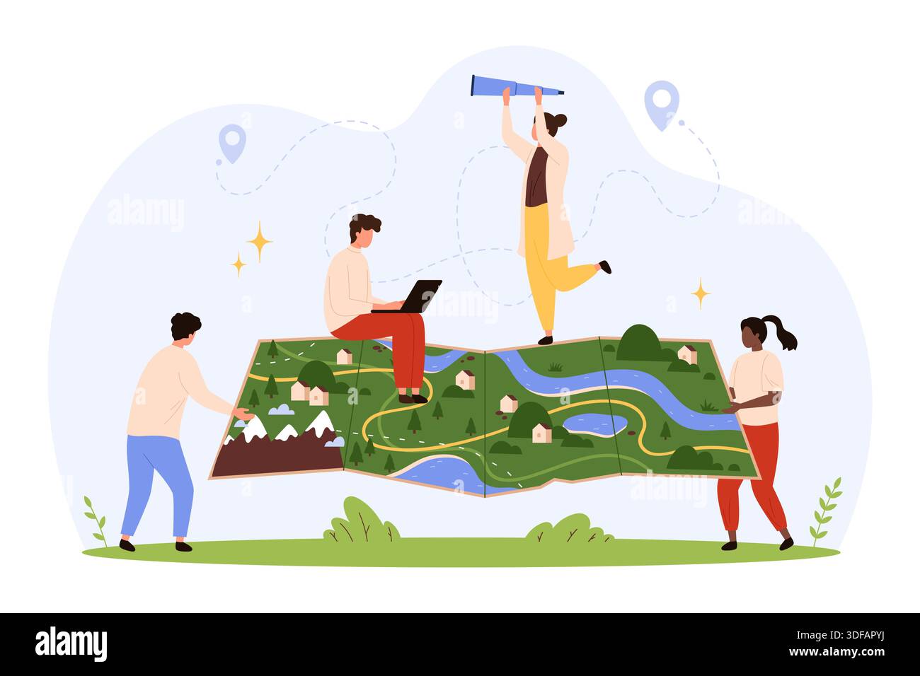 Giant forest village Stock Vector Images - Alamy