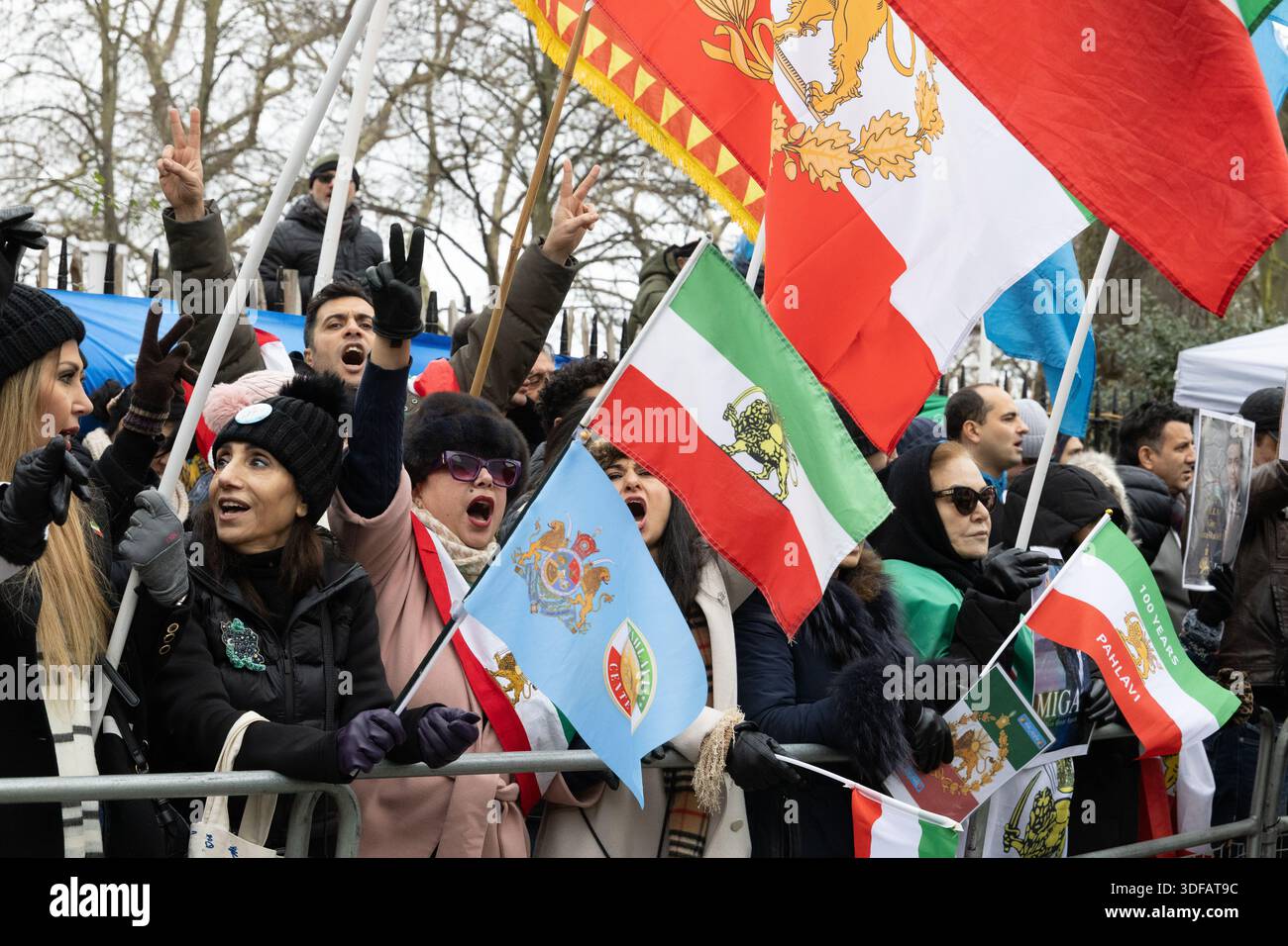 As protests continue across Iran thiusands gather outside the Iranian ...