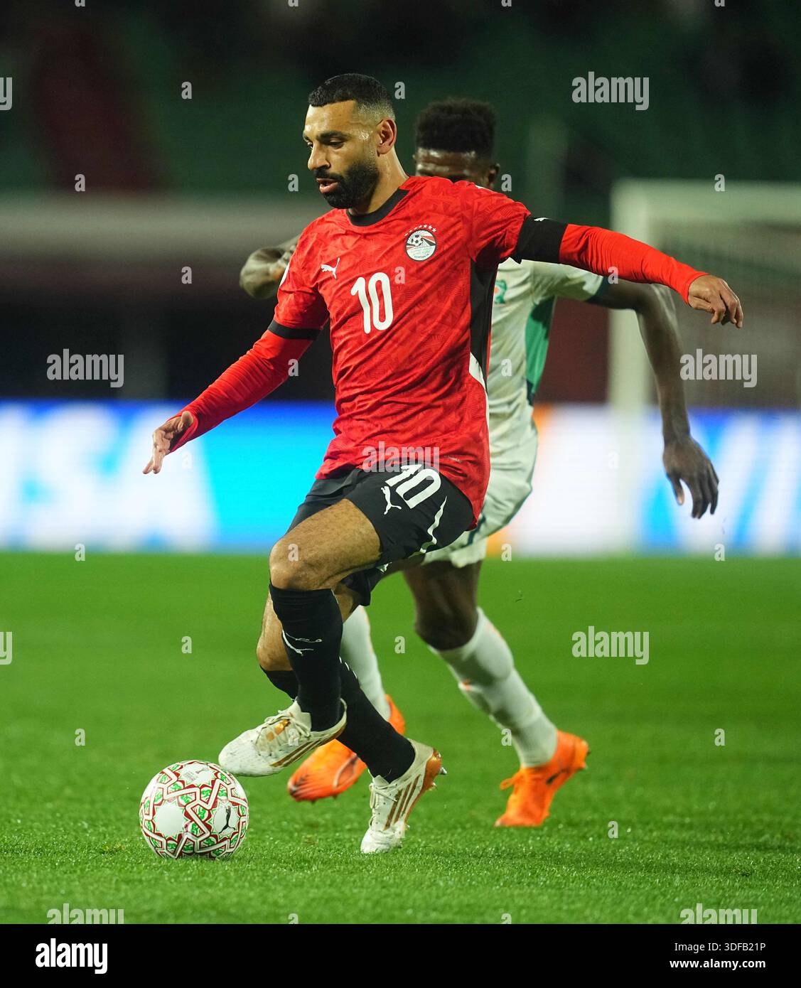 January 10 2026: Mohamed Salah Mahrous Ghaly of Egypt controls the ball ...