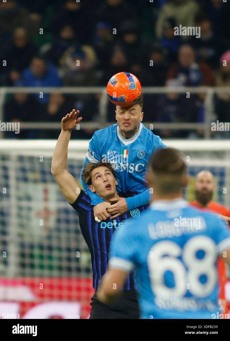 Amir Rrahmani of SSC Napoli and Pio Esposito of FC Inter during the ...