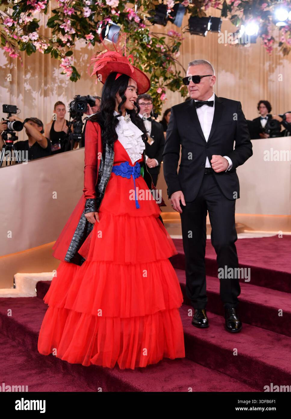 Piper Curda arrives at the 83rd Golden Globes on Sunday, Jan. 11, 2026 ...