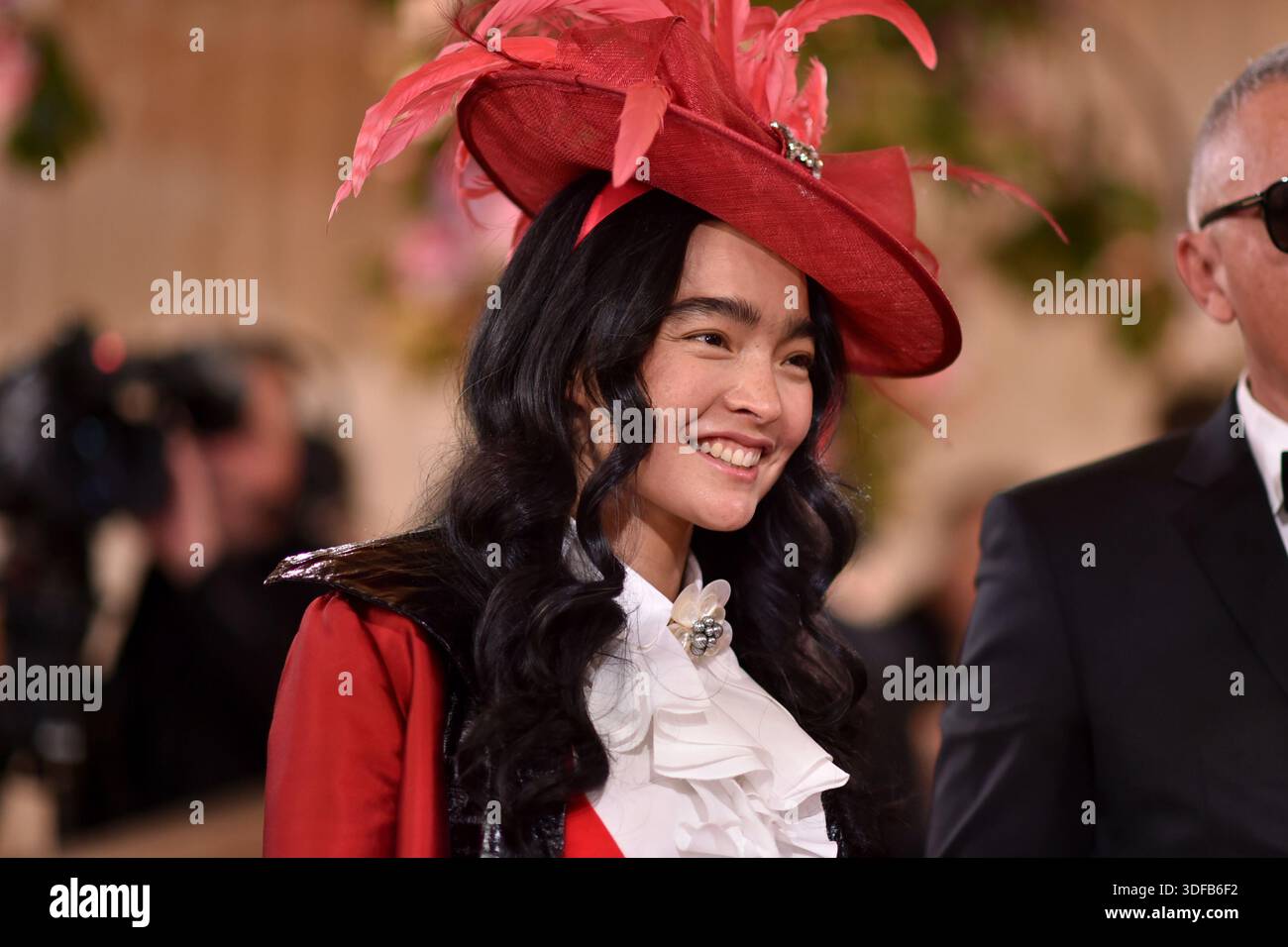 Piper Curda arrives at the 83rd Golden Globes on Sunday, Jan. 11, 2026 ...