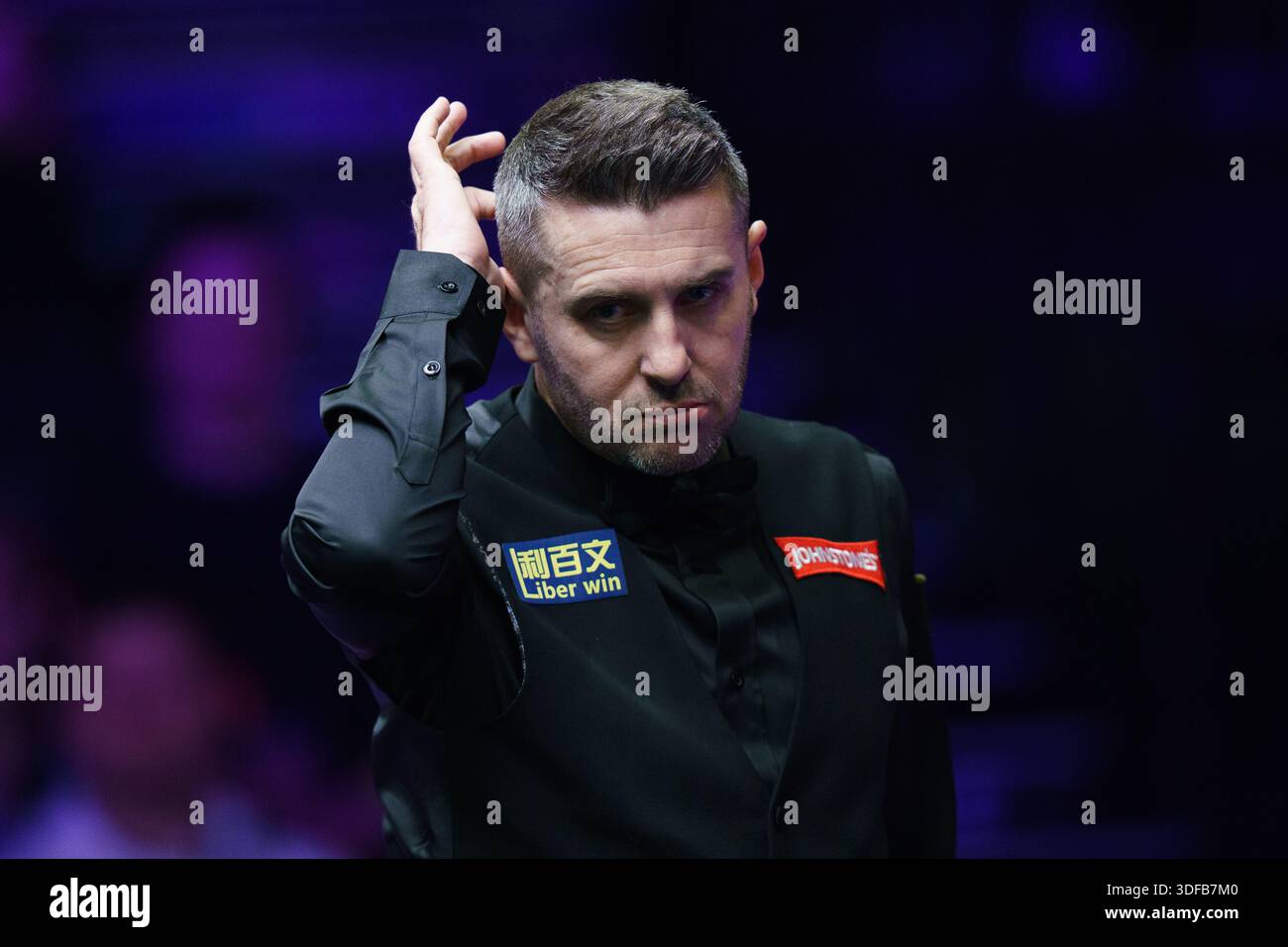 Mark Selby looks dejected during the round one match between Xiao ...