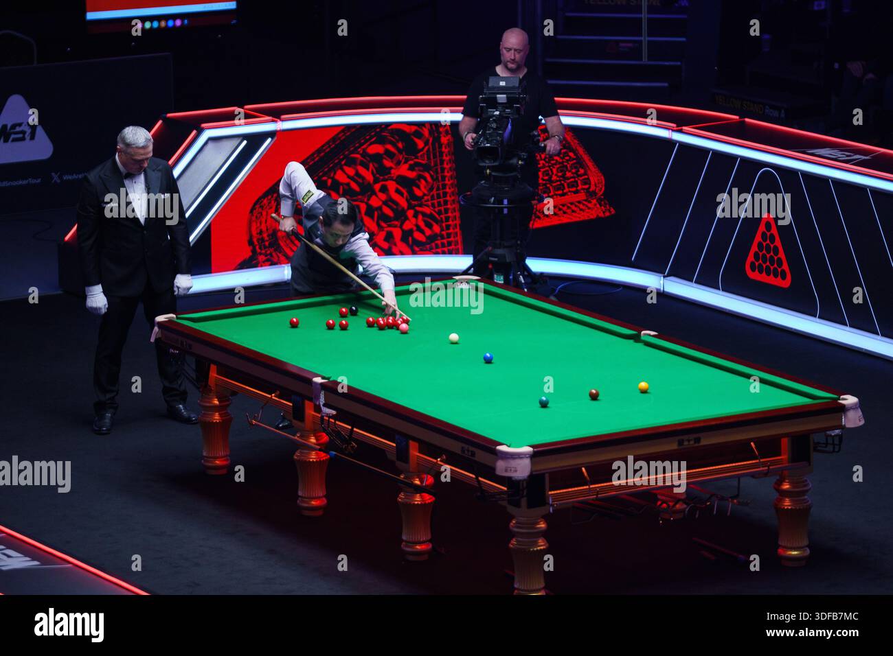 Xiao Guodong during the round one match between Xiao Guodong and Mark ...